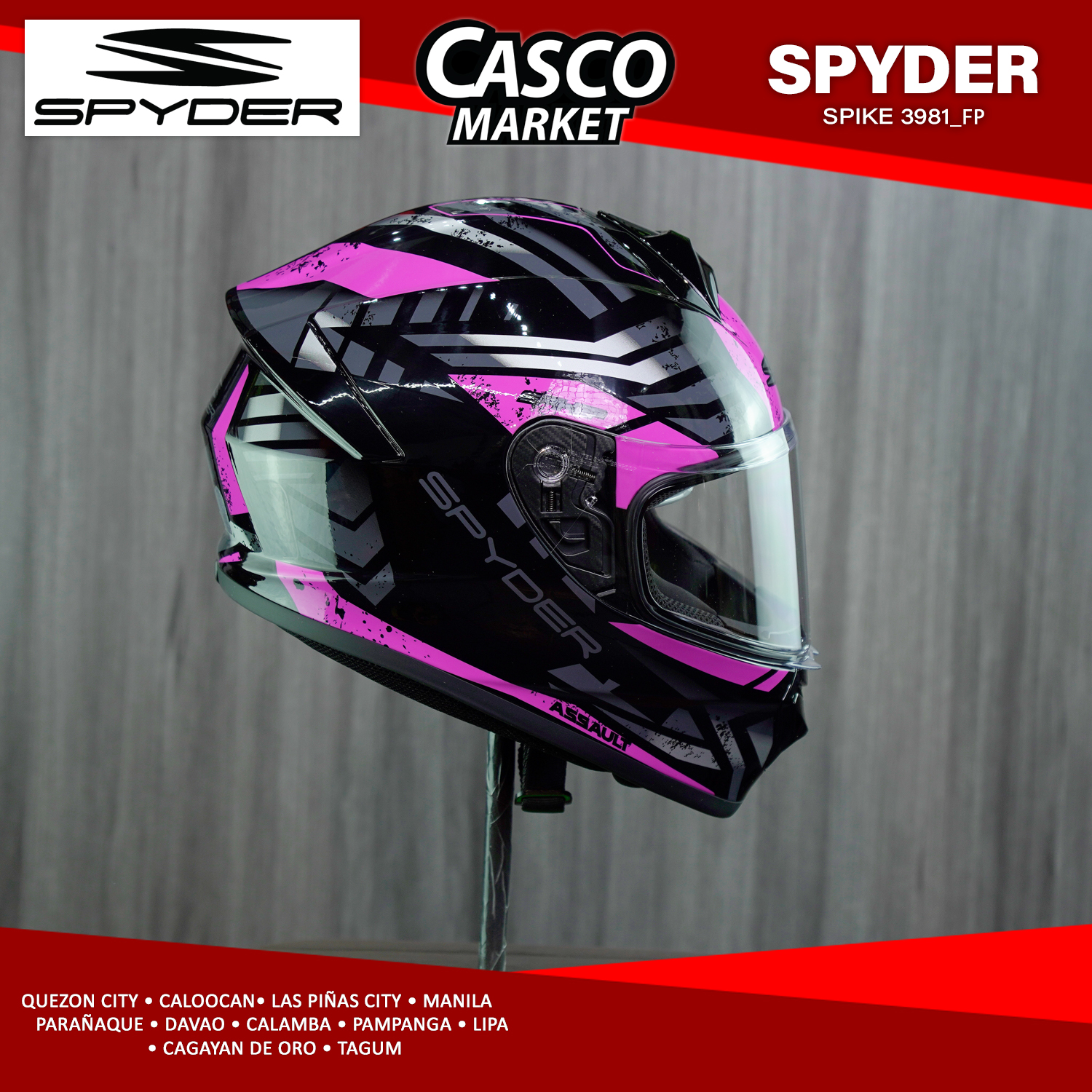 SPYDER SPIKE 2 ASSAULT G FULL FACE SINGLE VISOR MOTORCYCLE RIDING ...