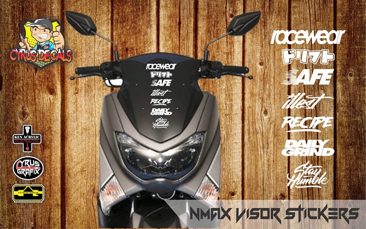 NMAX VISOR CUT OUT STICKER SET | Lazada PH