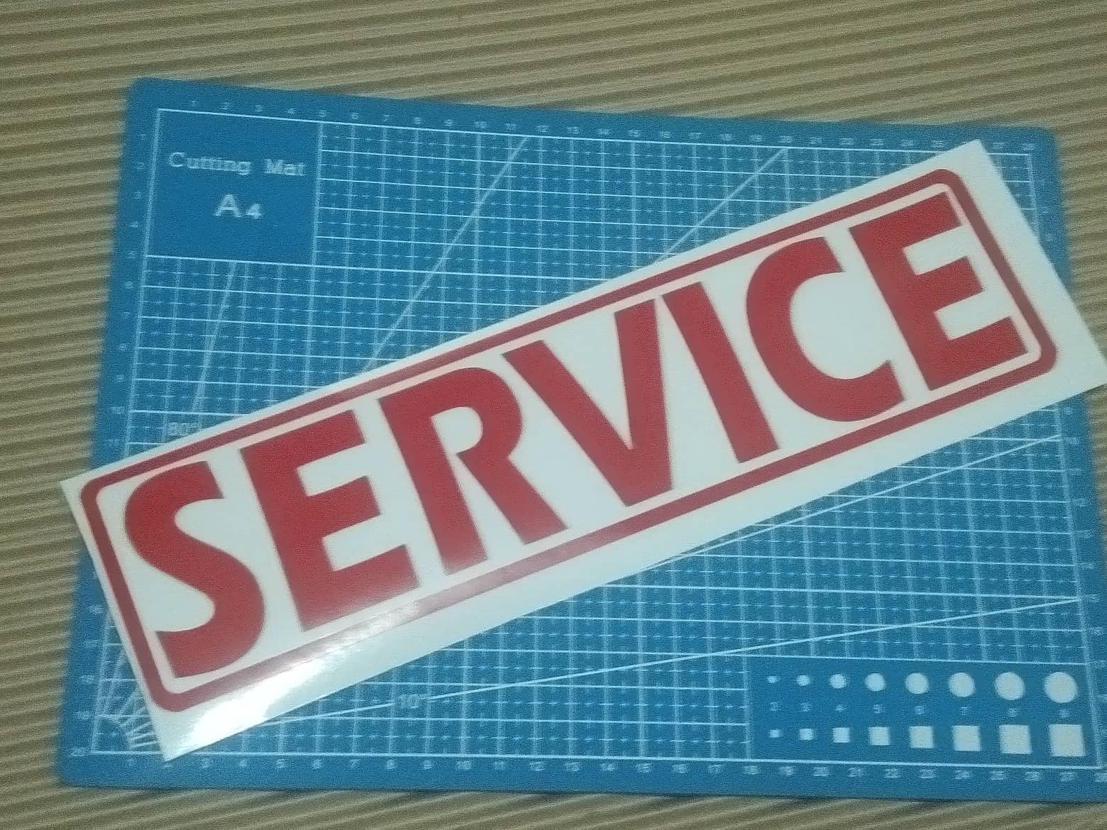 SERVICE w/ border Decal Cut Out VINYL Sticker | Lazada PH