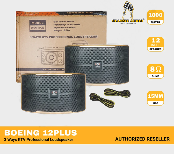 Joson BOEING 12 Plus Professional Audio Loud Speaker 1000 Watts ...