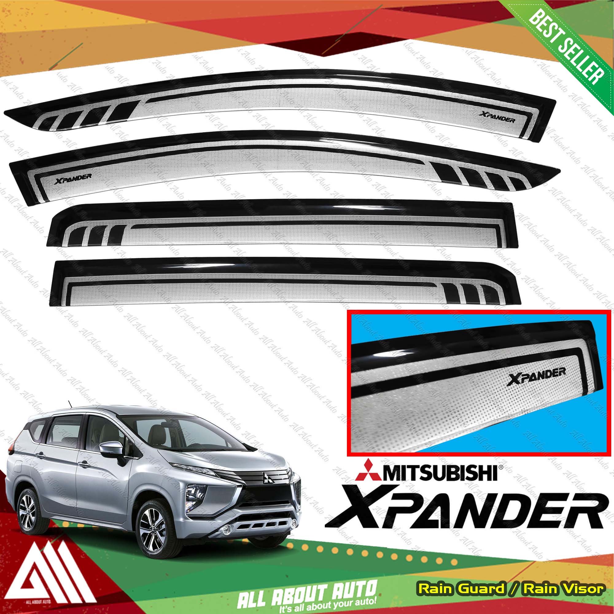 Mitsubishi Xpander 2018-2021 Rain Guard Window Visor (Two Toned ...