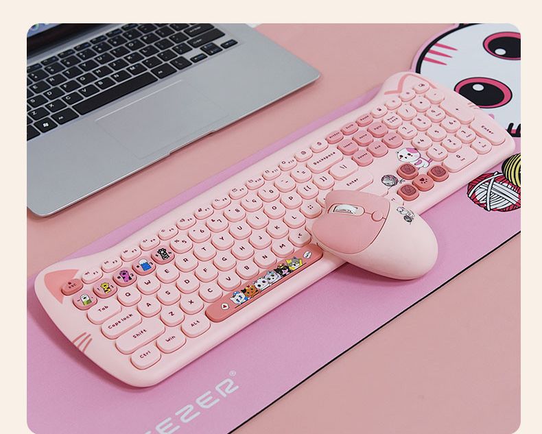 FANTASY T MALL MOFii GEEZER SUPER CUTE Kitty Cat PLUS Wireless Keyboard ...