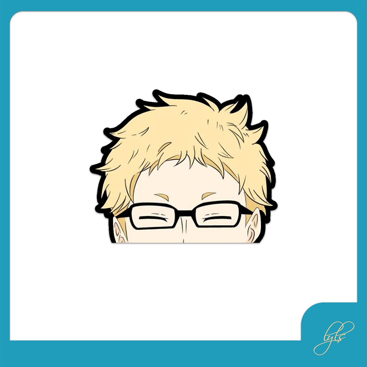 TSUKISHIMA HAIKYUU ANIME PEEKER Waterproof Vinyl Sticker for Motorcycle ...