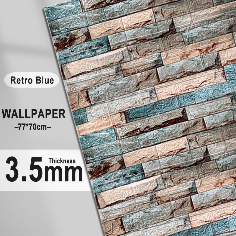 38x35cm Retro wallpaper sticker waterproof room design for cement Rough ...