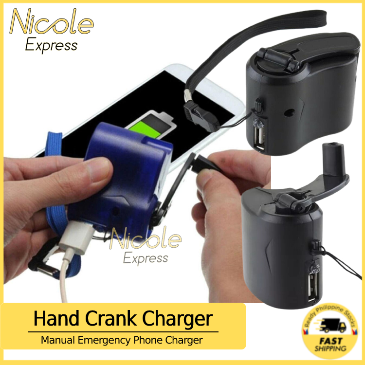 Portble Hand Crank Charger, Emergency Dynamo Changer Self Powered Power ...
