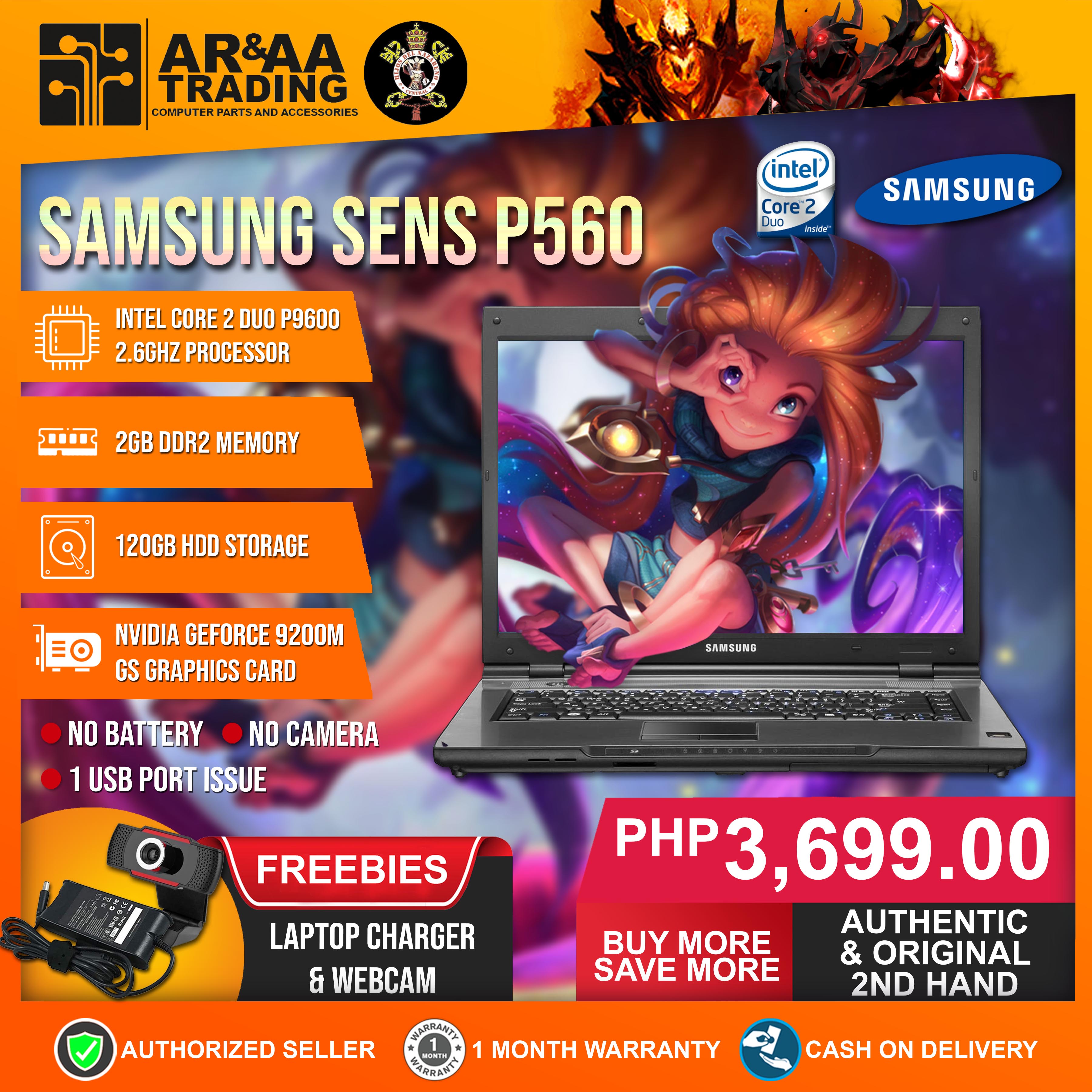 Laptop SAMSUNG SENS P560 Intel Core 2 Duo P9600 2.6ghz 2gb 120gb HDD ...