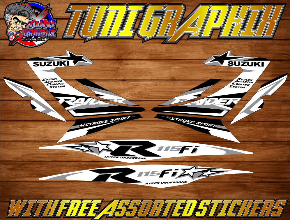 SUZUKI RAIDER J 115 Fi STOCK DECALS W/ FREEBIES | Lazada PH