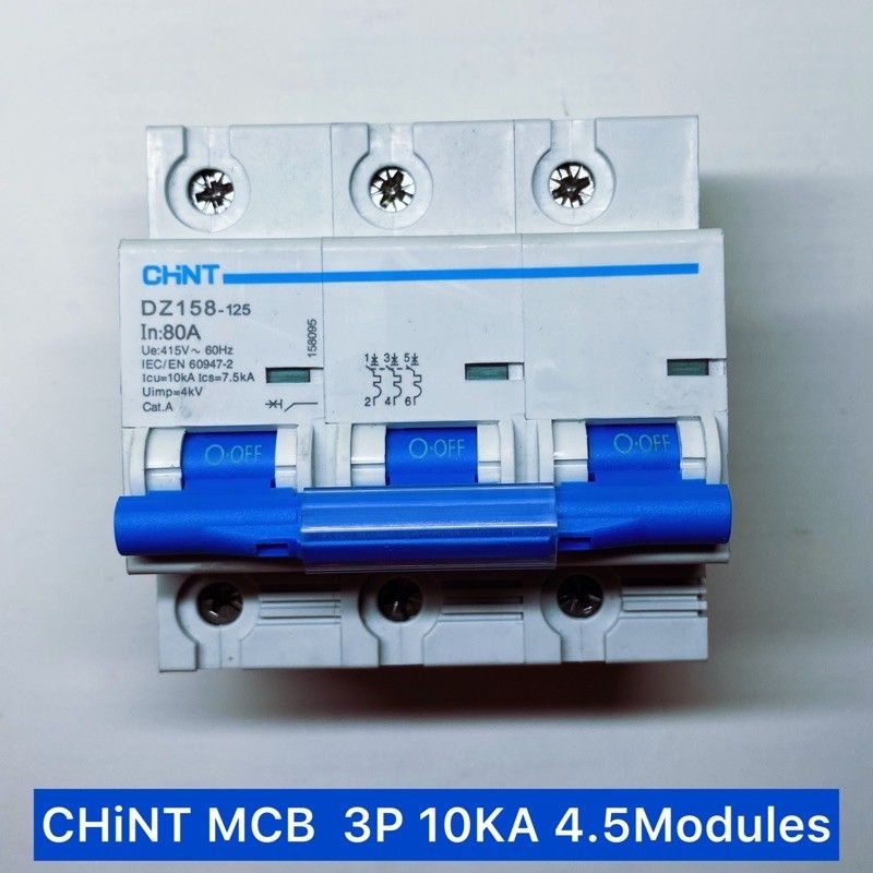 CHINT MAIN MCB ( MINIATURE CIRCUIT BREAKER ) 80A 100A 125A 1POLE 2POLE ...