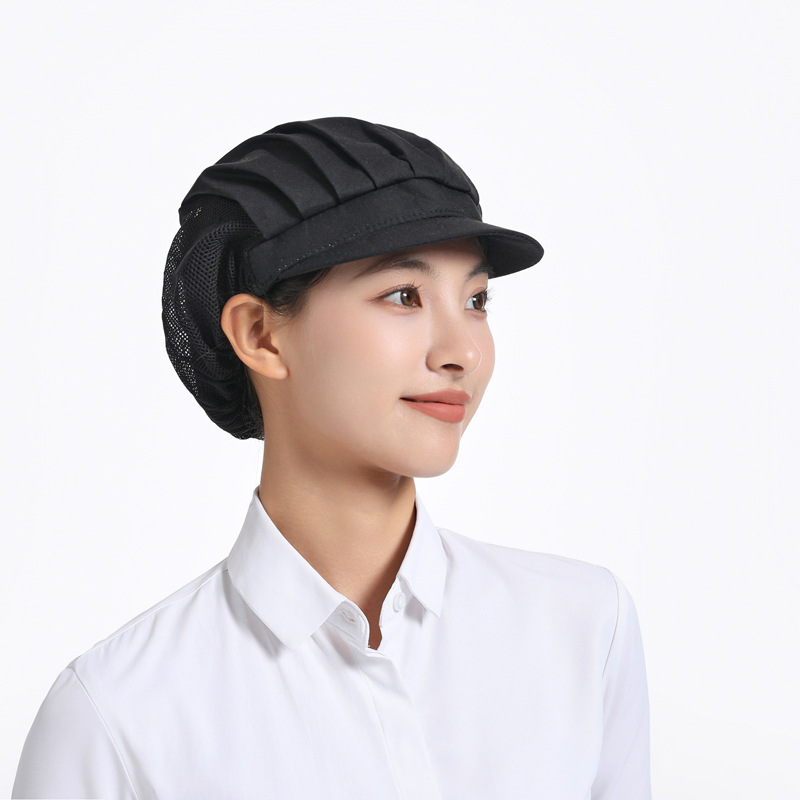 Fashion Chef Waiter Mesh/Cotton Hat Cap Hairnet For Chef Restaurant Net ...