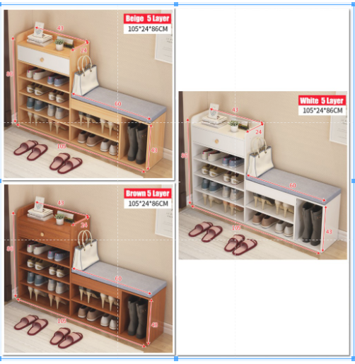 Onestop Furniture Nordic Wooden L Shape Shoerack Shoe Rack Shoe Case ...