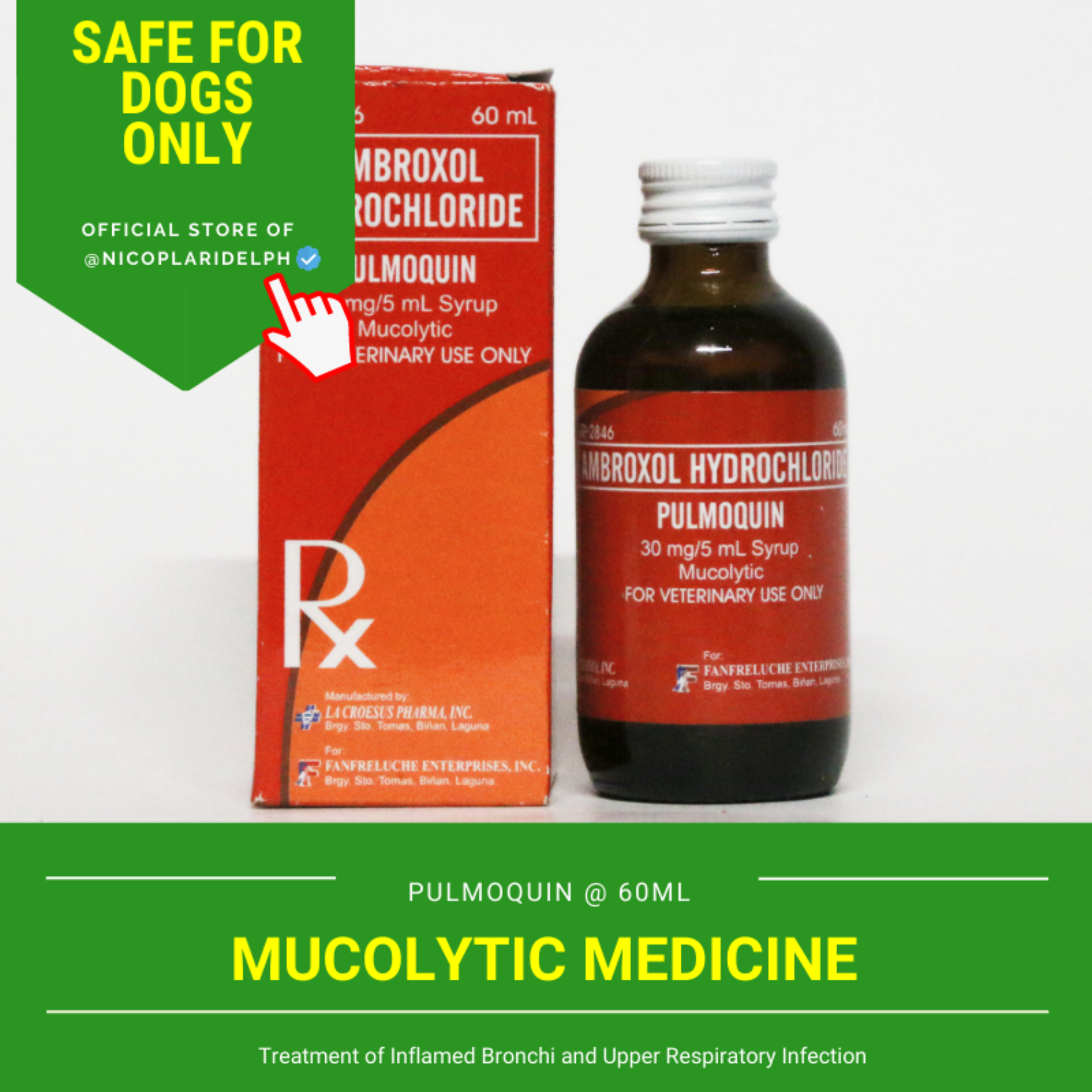Pulmoquin Mucolytic for Bronchi and Upper Respiratory Tract Infection ...