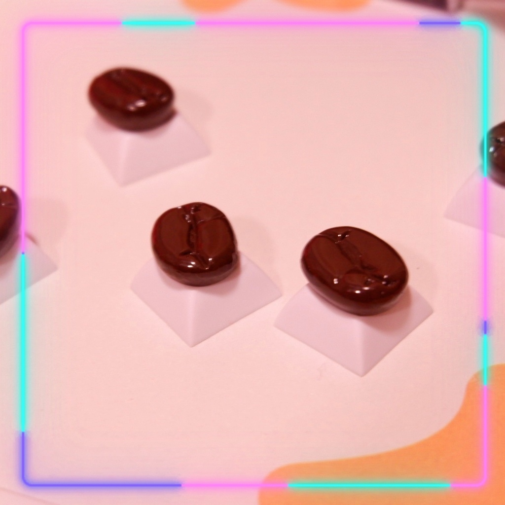 Coffee Bean Artisan Kawaii Keycaps for Mechanical Keyboard | Lazada PH
