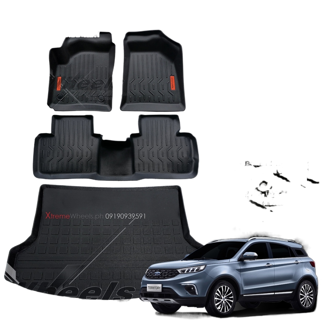 Ford TERRITORY 2021-2022 1st-2nd row CARGO TRAY Hippo Techmat Version 2 ...