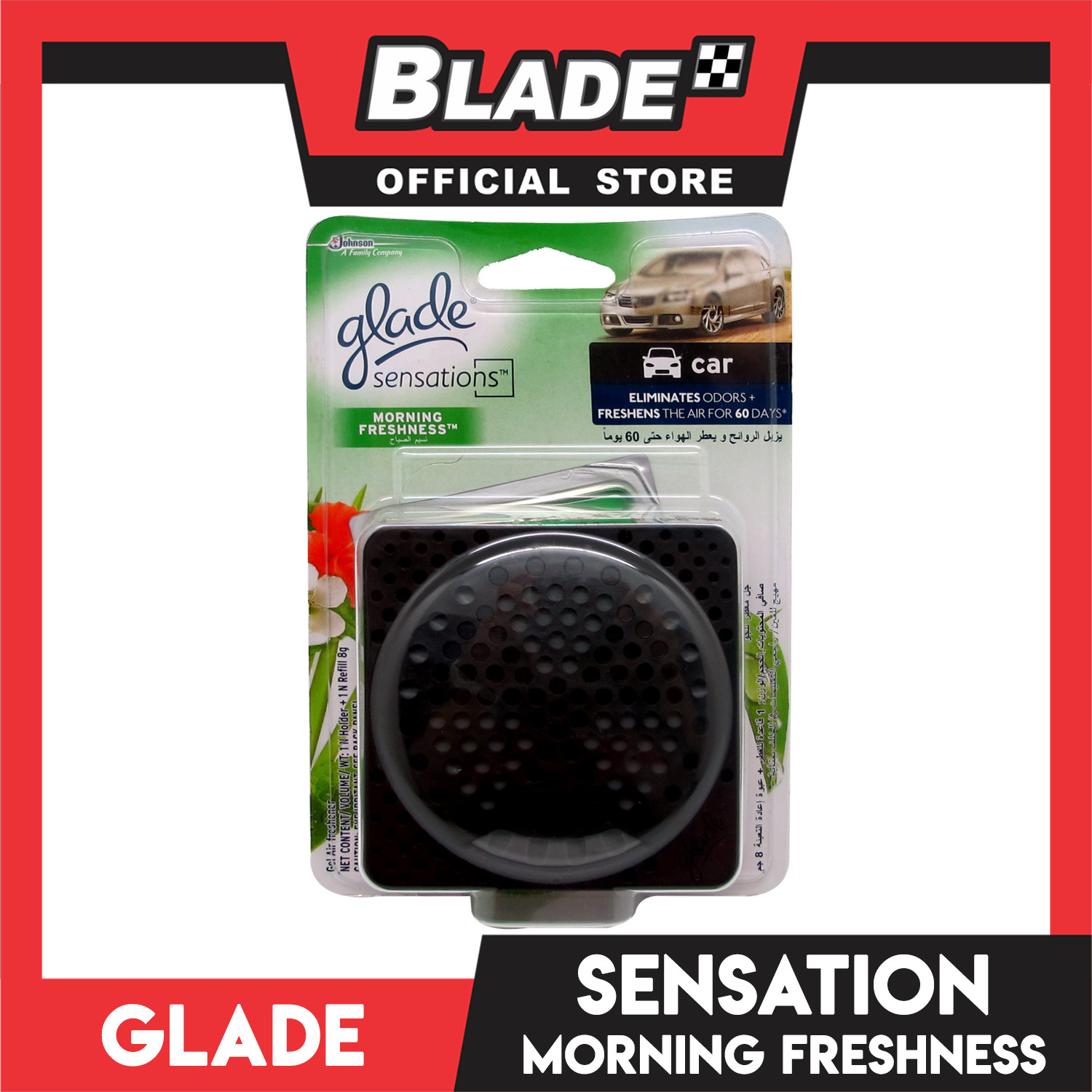 Glade Sensations Car Air Freshener (Morning Freshness) Holder with ...