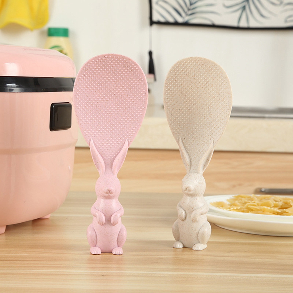 Cute Rabbit Non-stick Rice Spoon For Kitchen Restaurant Gadgets Pink 10 ...