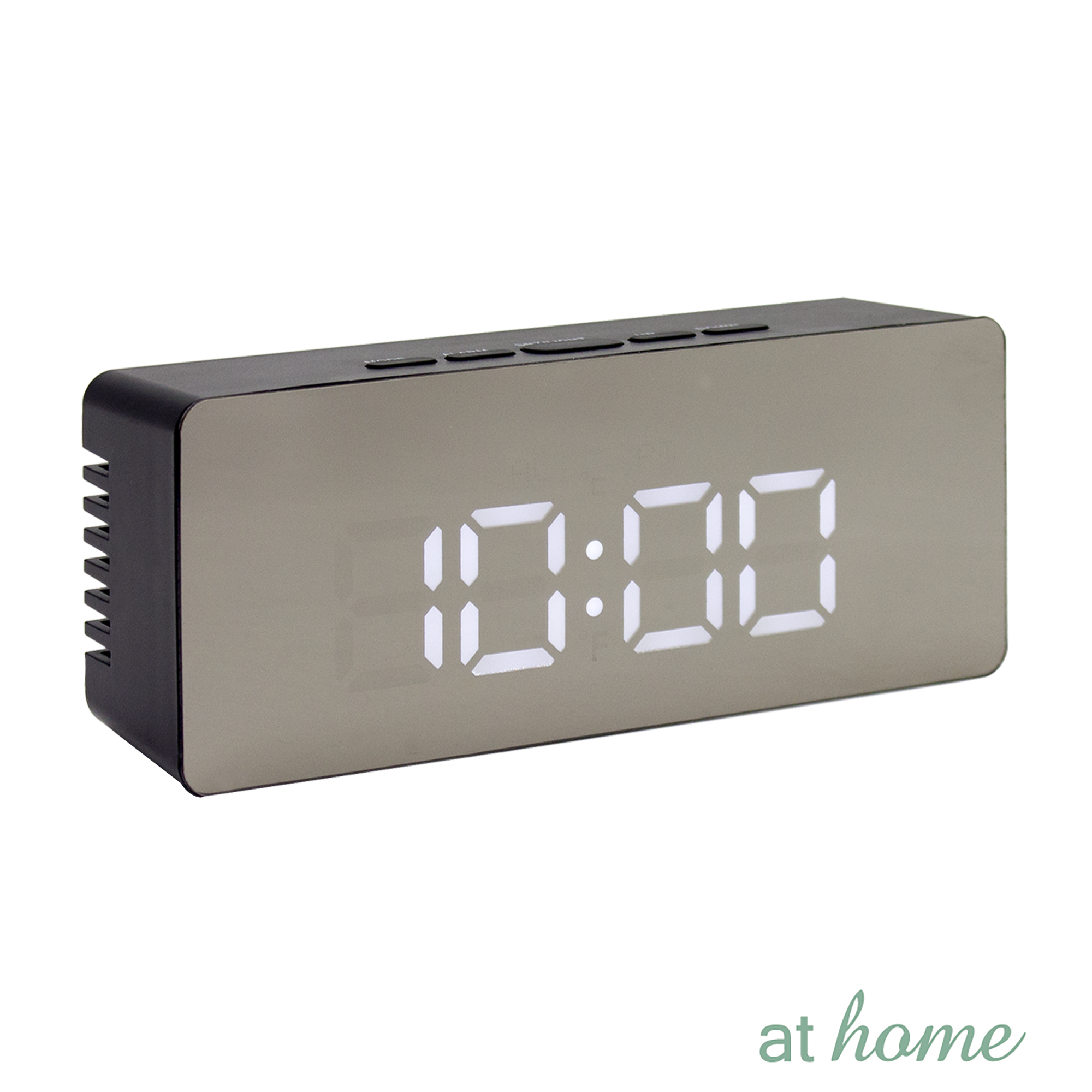 At Home Digital Alarm Clock With Thermometer Night Light Dimmer, Nordic ...