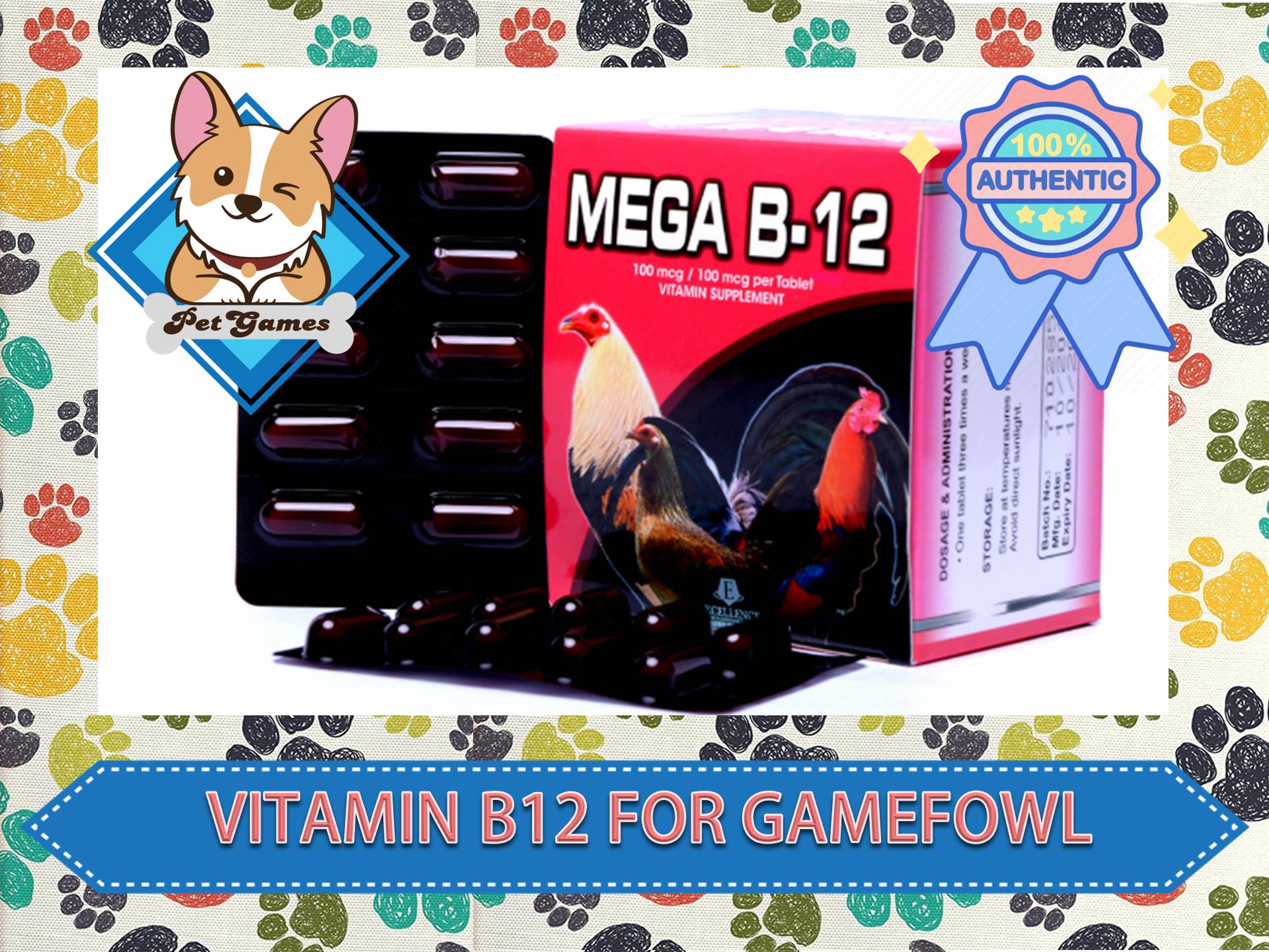 Mega B12 Vitamin Supplement for Gamefowl - 100 Tablets | Lazada PH
