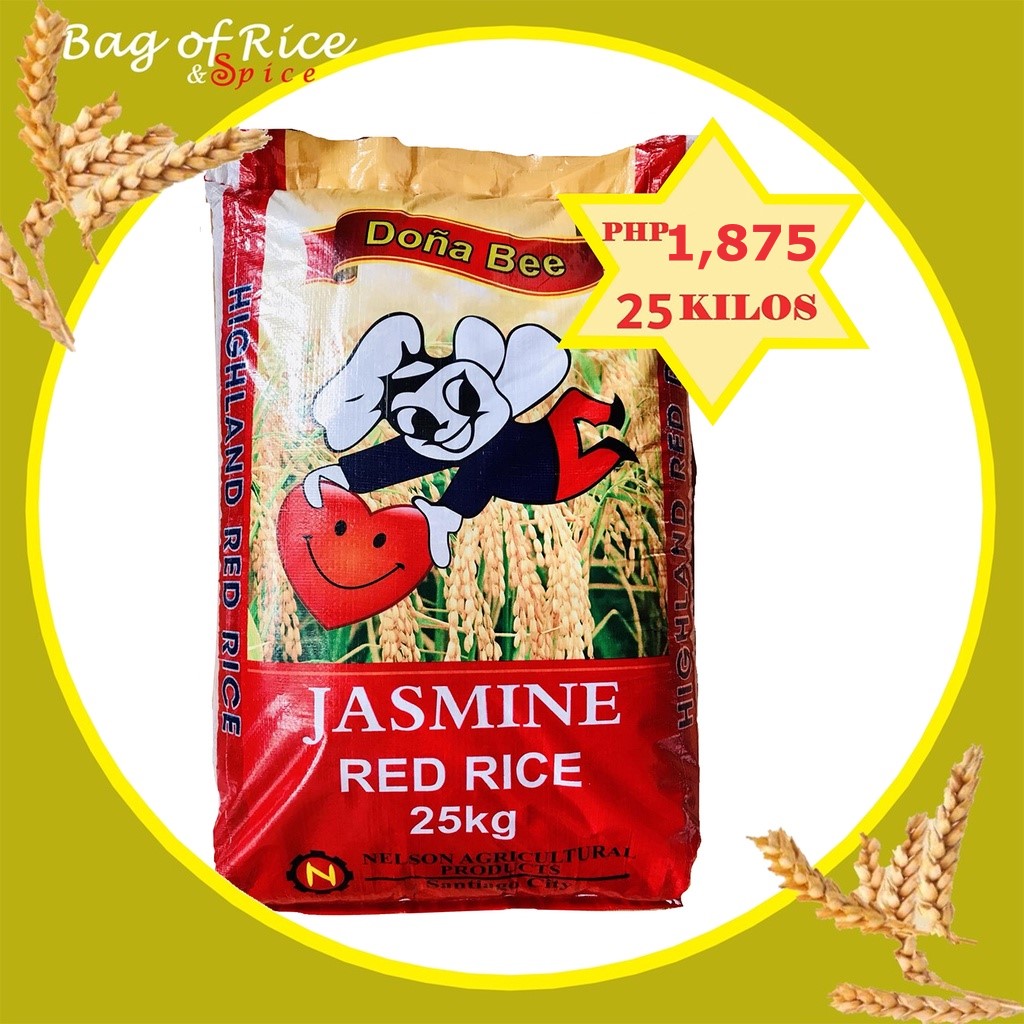 Bag Of Rice - Jasmine Premium Red Grain Rice / Bigas - 25 KILO | Lazada PH