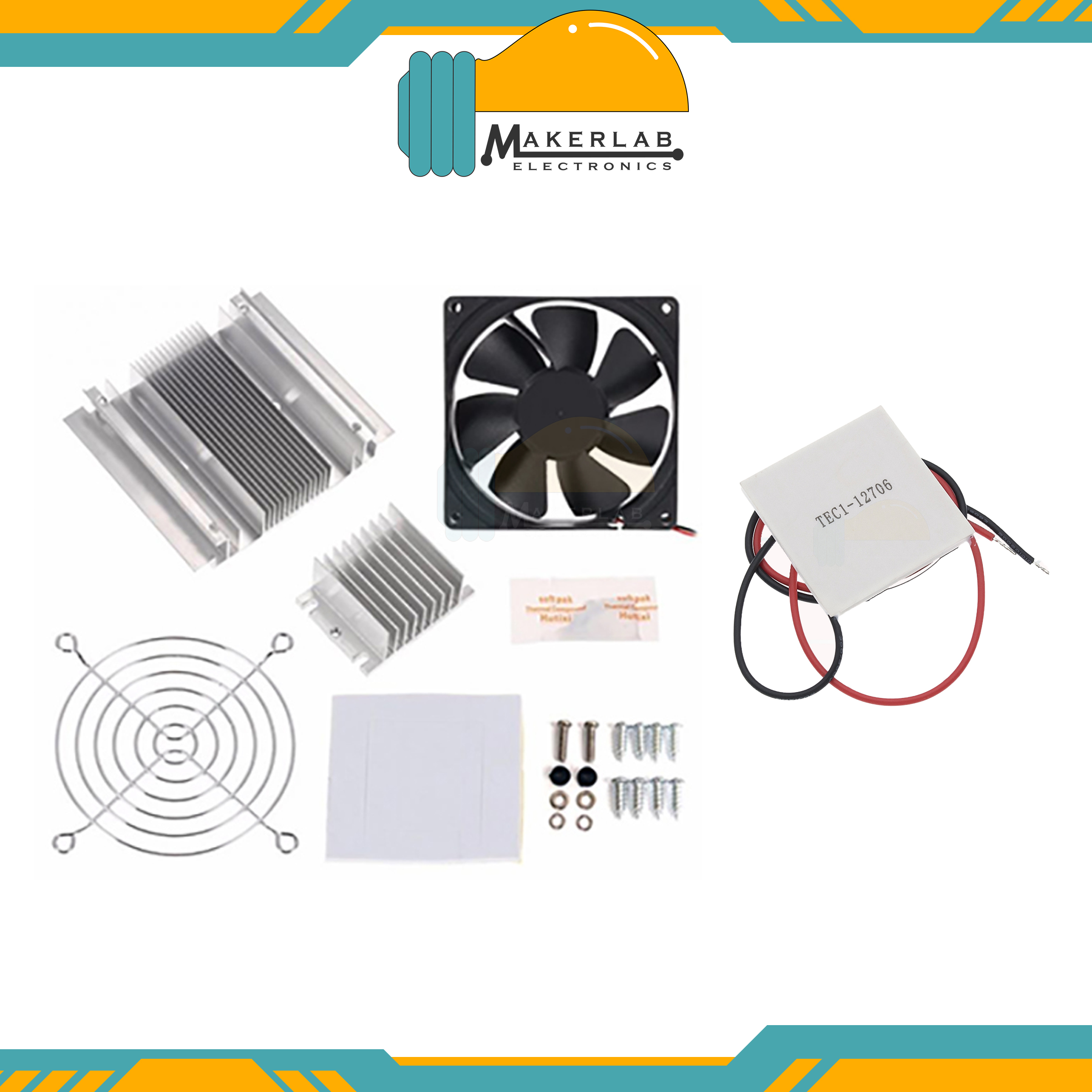Thermoelectric TEC12706 TEC-12706 Peltier Cooling System Heatsink Kit ...