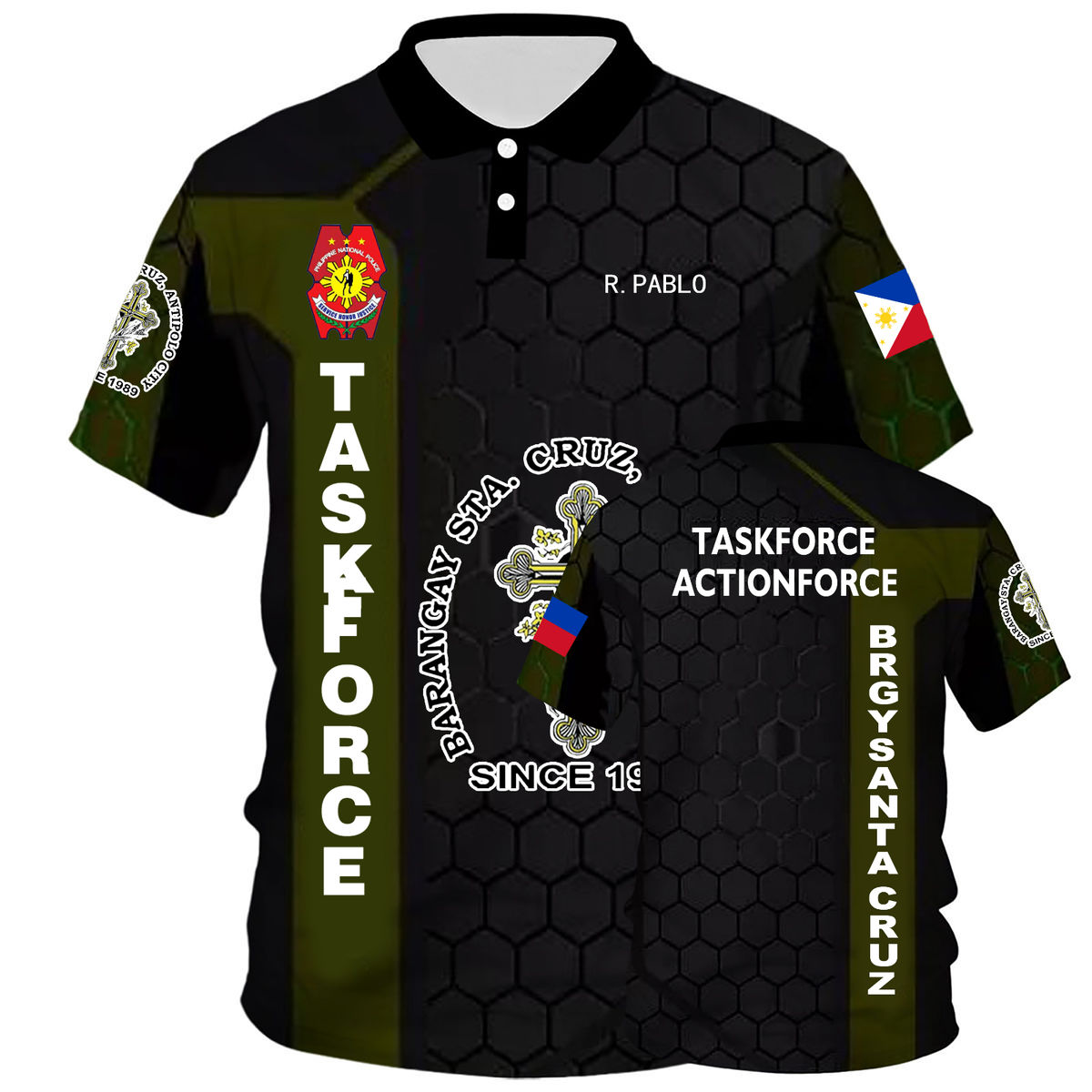 Exclusive customization：TASKFORCE BRGY SANTA CRUZ Polo Tshirt PGBI ...