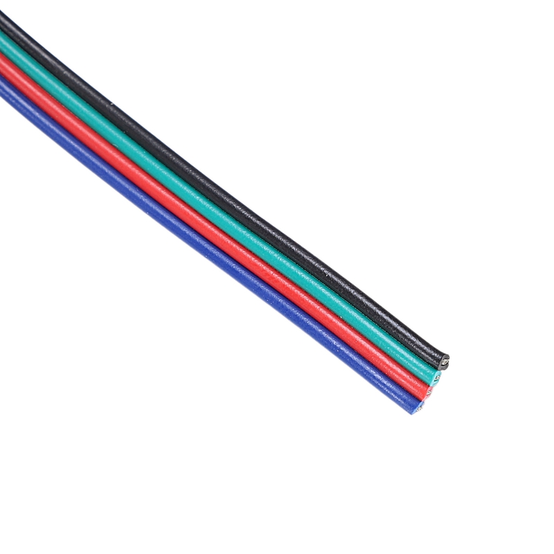 5M 4-Pin RGB LED Extension Wire Connector Cable Cord For 3528 5050 RGB ...