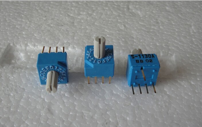 Original new 100% S-1130A 4:1 rotary coding switch 0-F 16-bit rotary ...
