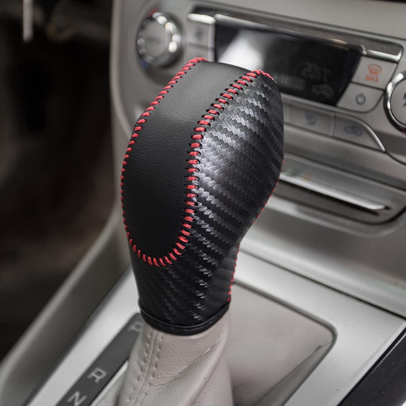 Car PU Carbon Look Gear Shift Knob Cover for Ford EcoSport Escape ...