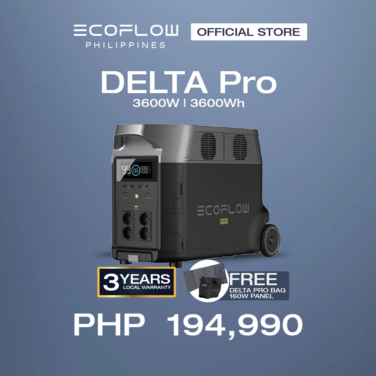 EcoFlow DELTA PRO Power Station Portable Power Source for Camping, Home ...