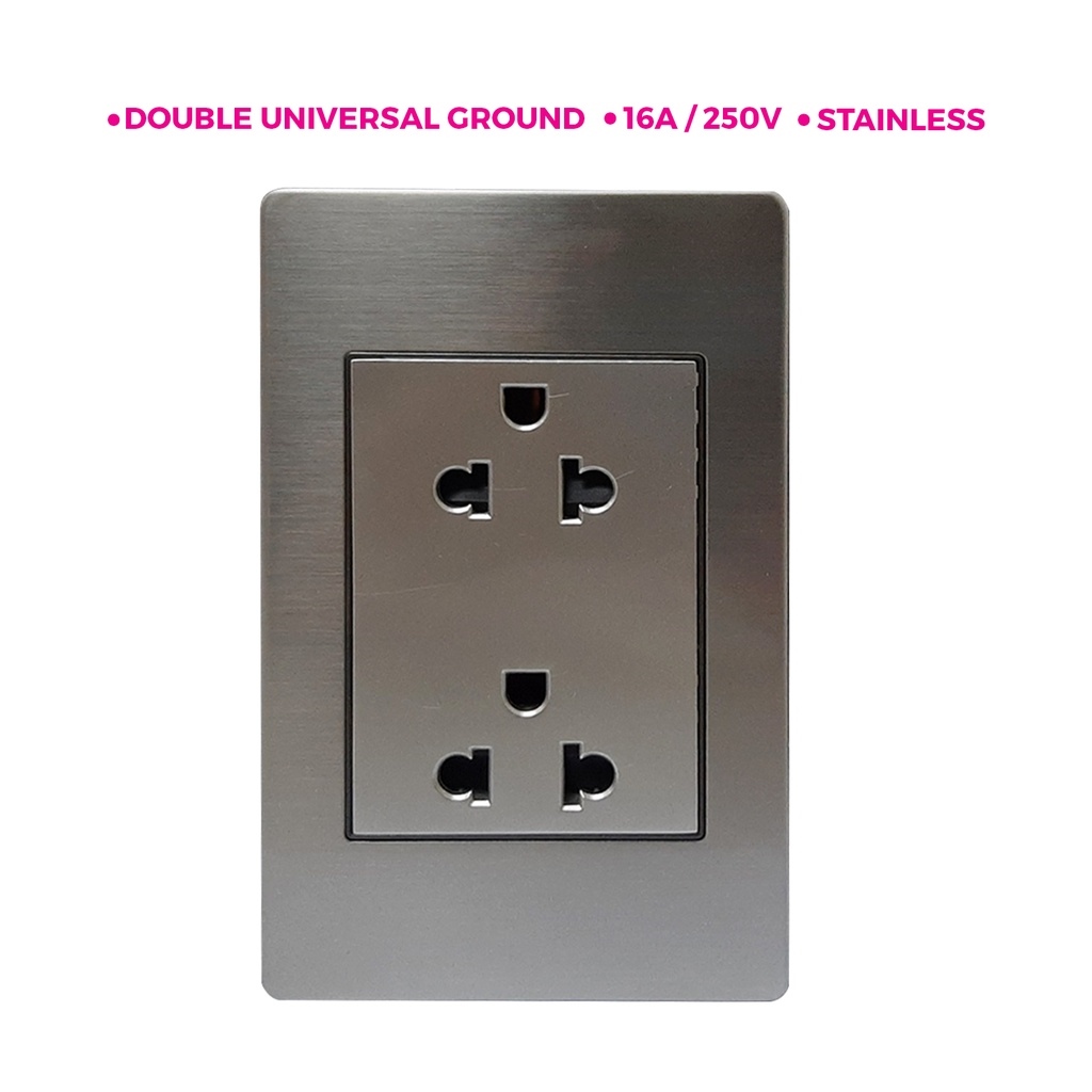 Akari Double Universal Ground 16A250V (Stainless) | Lazada PH