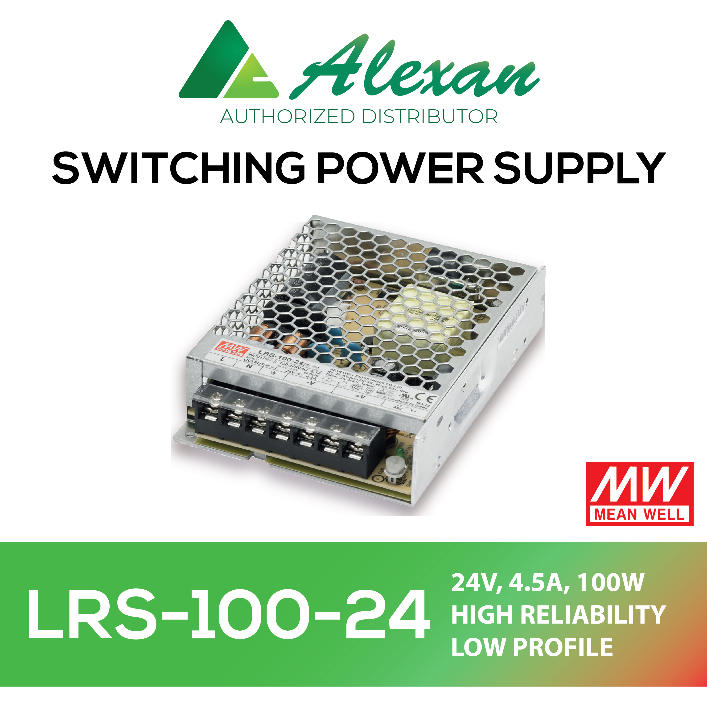 Mean Well LRS 100W (LRS-100-24) Enclosed Switching Power Supply | Lazada PH