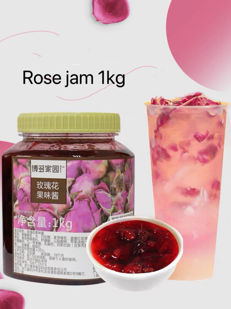 Strawberry jam/ Pomelo jam/ Rose jam 1kg for milk tea frappe smoothie ...