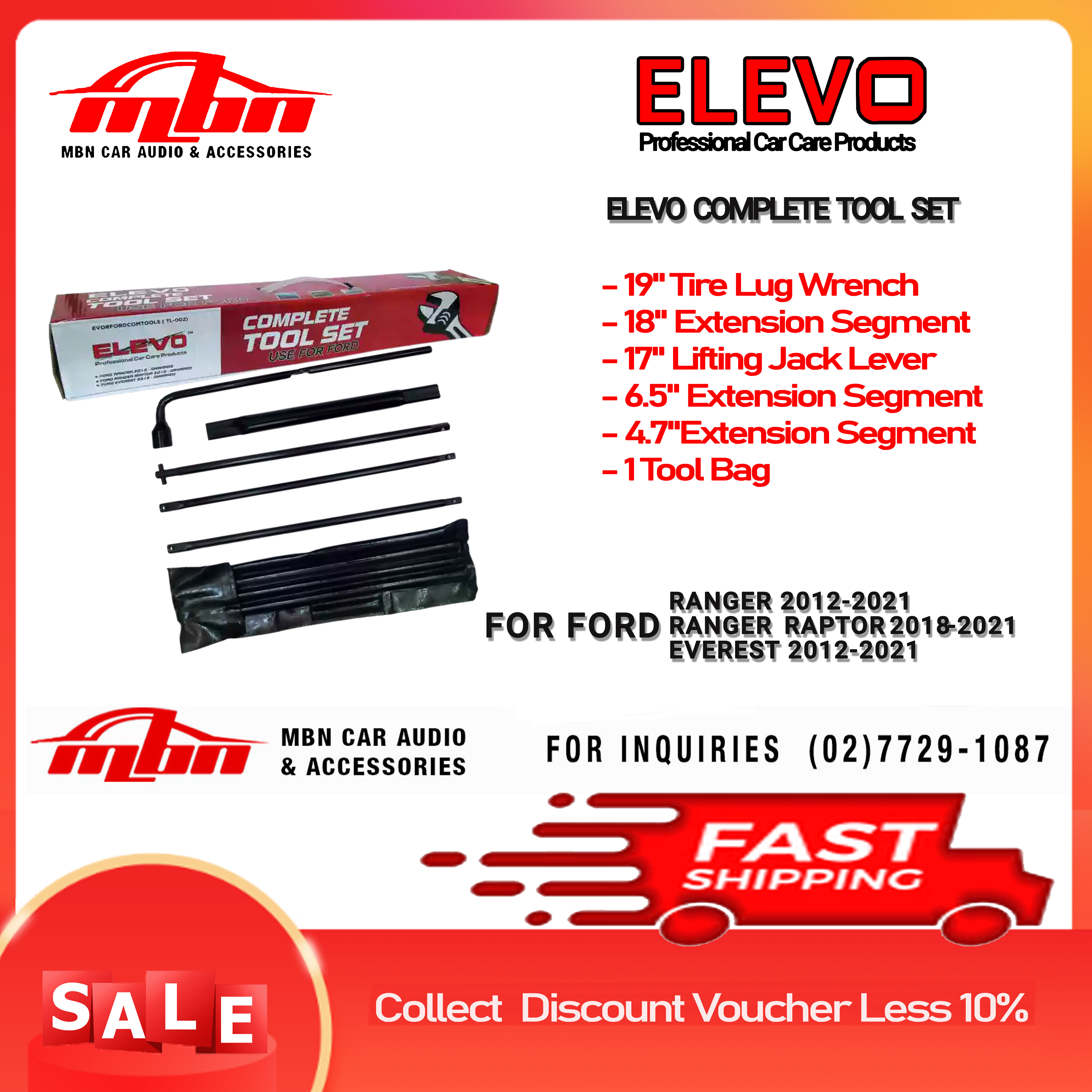 1 Set Spare Tire Toolset Elevo Complete Tool Set for FORD RANGER ...