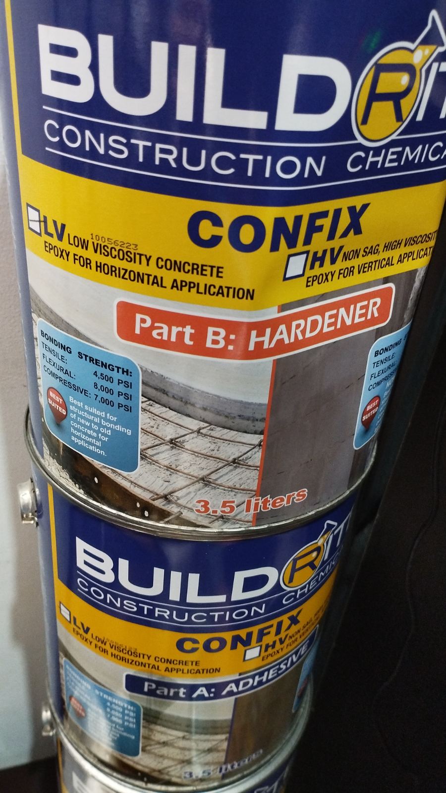 Buildrite Confix LV Low Viscosity Concrete Epoxy Gallon Set A & B ...