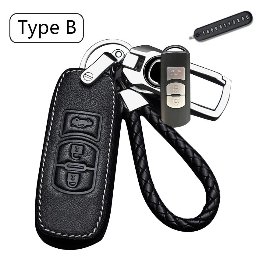 Mazda Key Cover Keychain Proctection Leather Case for Mazda 3 CX-4 CX-5 ...