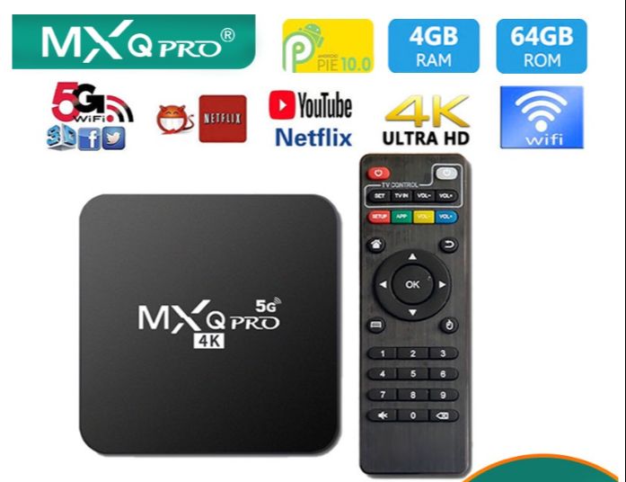 Original MXQ Pro TV Box 4k 5g 4gb 64gb Android Smart Digibox tv box for ...