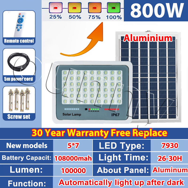 solar flood light 1500W solar light outdoor waterproof IP67 heavy duty ...
