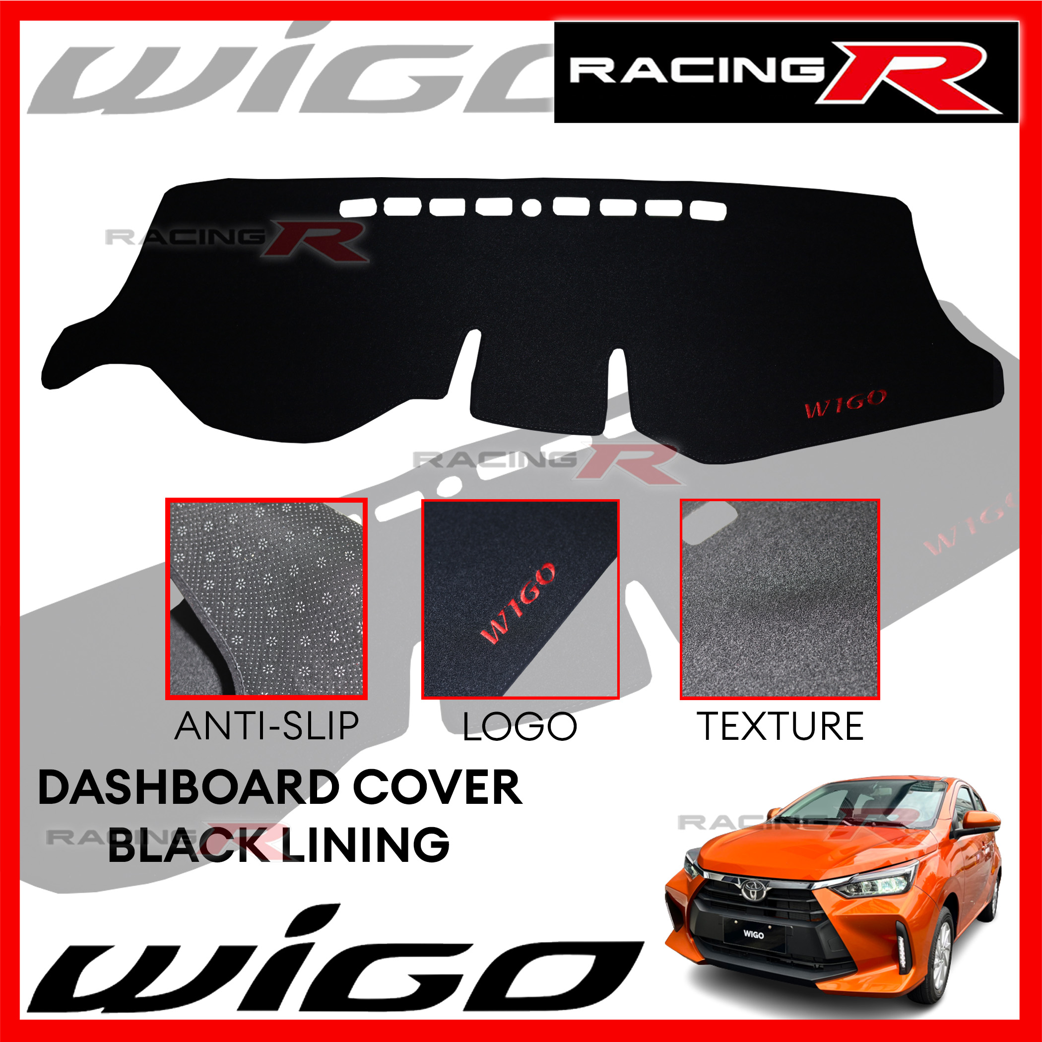 Dashboard Cover for Toyota Wigo 2023 to 2024 Dash board Cover Dash Mat ...