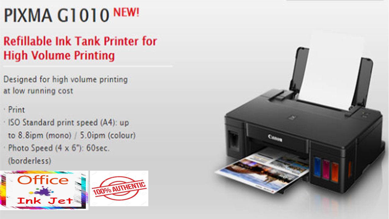 Canon Pixma G1010 Printer - Refillable Ink Tank for High Volume ...