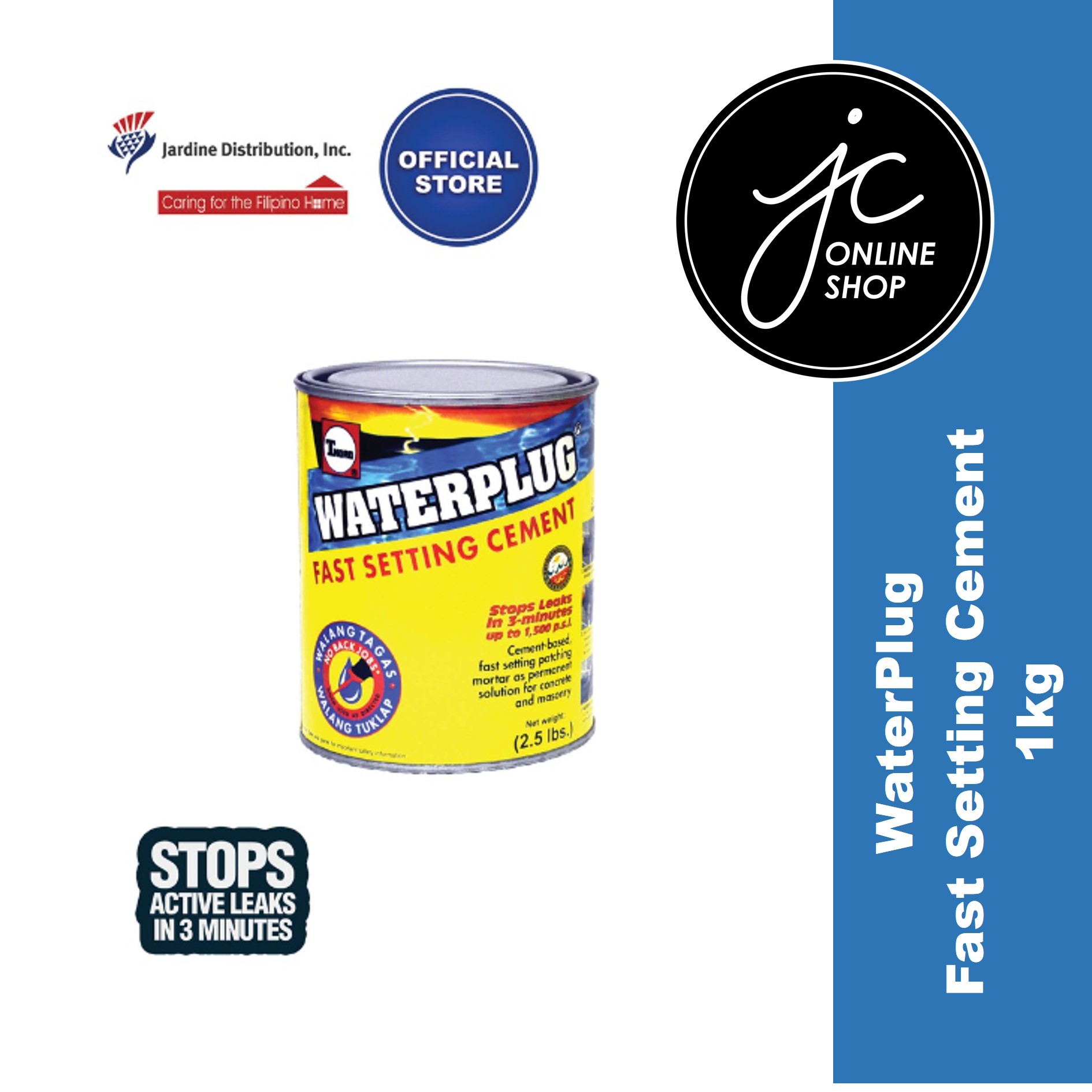 Waterplug Fast Setting Cement Cementitious Waterpoofing 200G / 2.5LBS ...