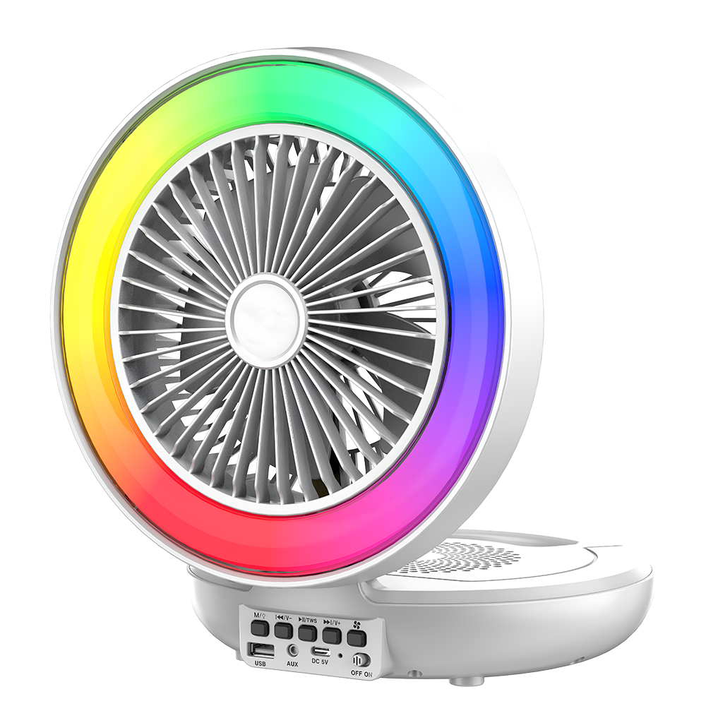 Supermax Fashion Fan with Bluetooth Speaker 4inches 5800Mah Foldable ...