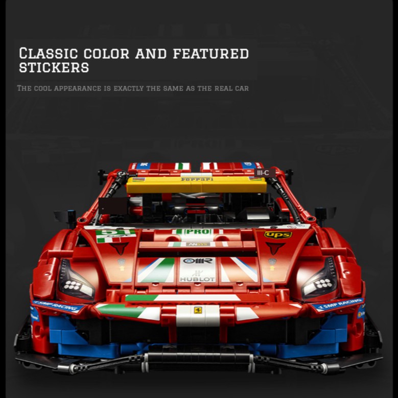 （In stock）Building Blocks Lego moc Technic Ferrari 488 GTE Super Cars ...