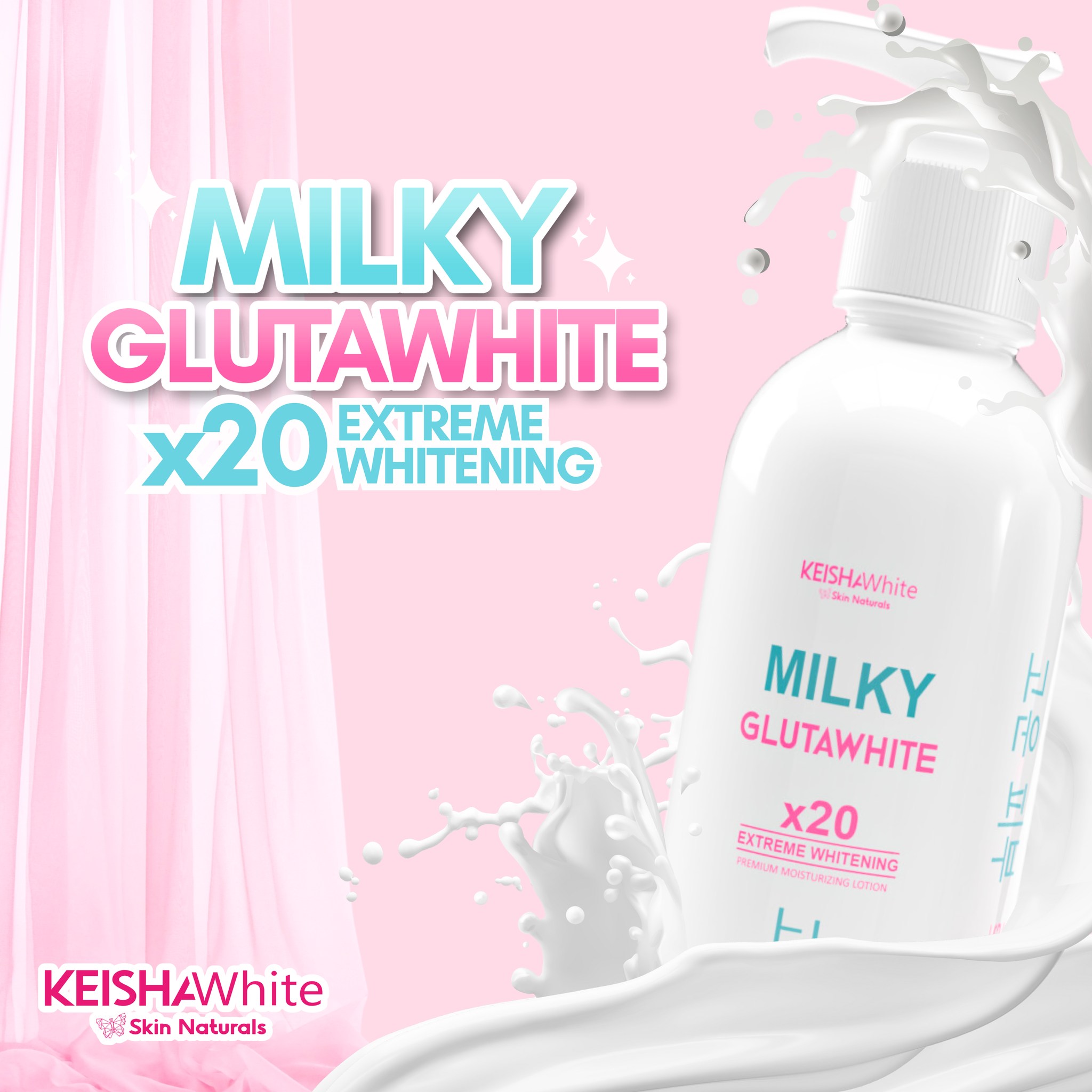 Keisha White Milky Gluta WHite x20 Extreme Whitening Premium ...