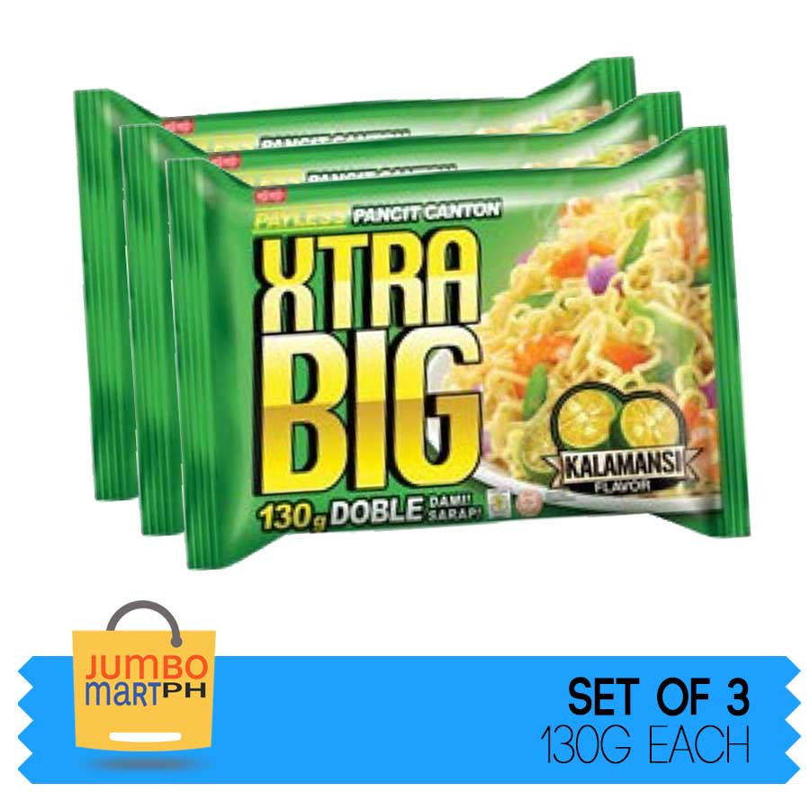 PAYLESS XTRA BIG PANCIT CANTON KALAMANSI FLAVOR 130G / SET OF 3 | Lazada PH