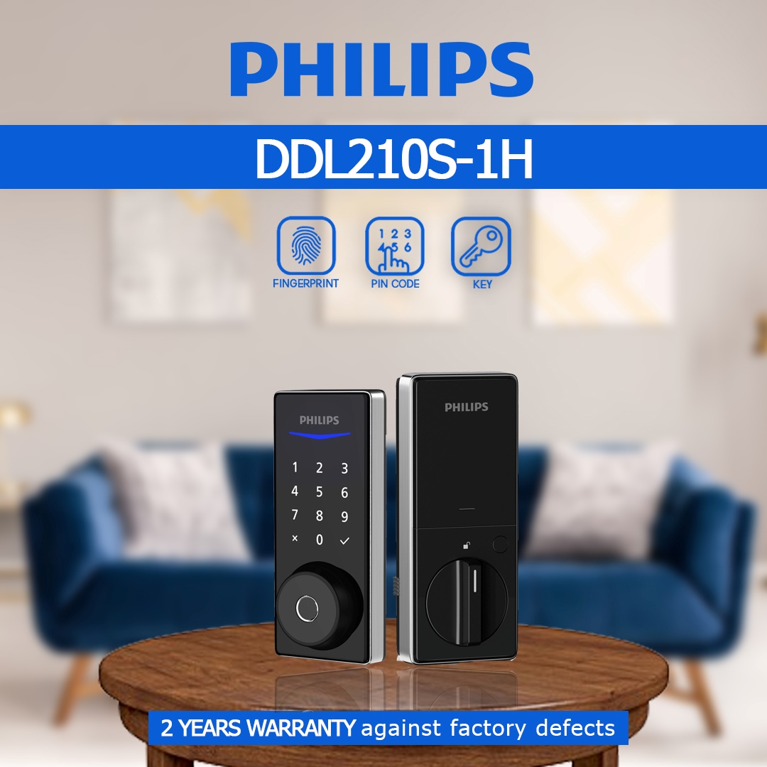 Philips Deadbolt DDL210S-1h Fingerprint,Pincode,key | Lazada PH