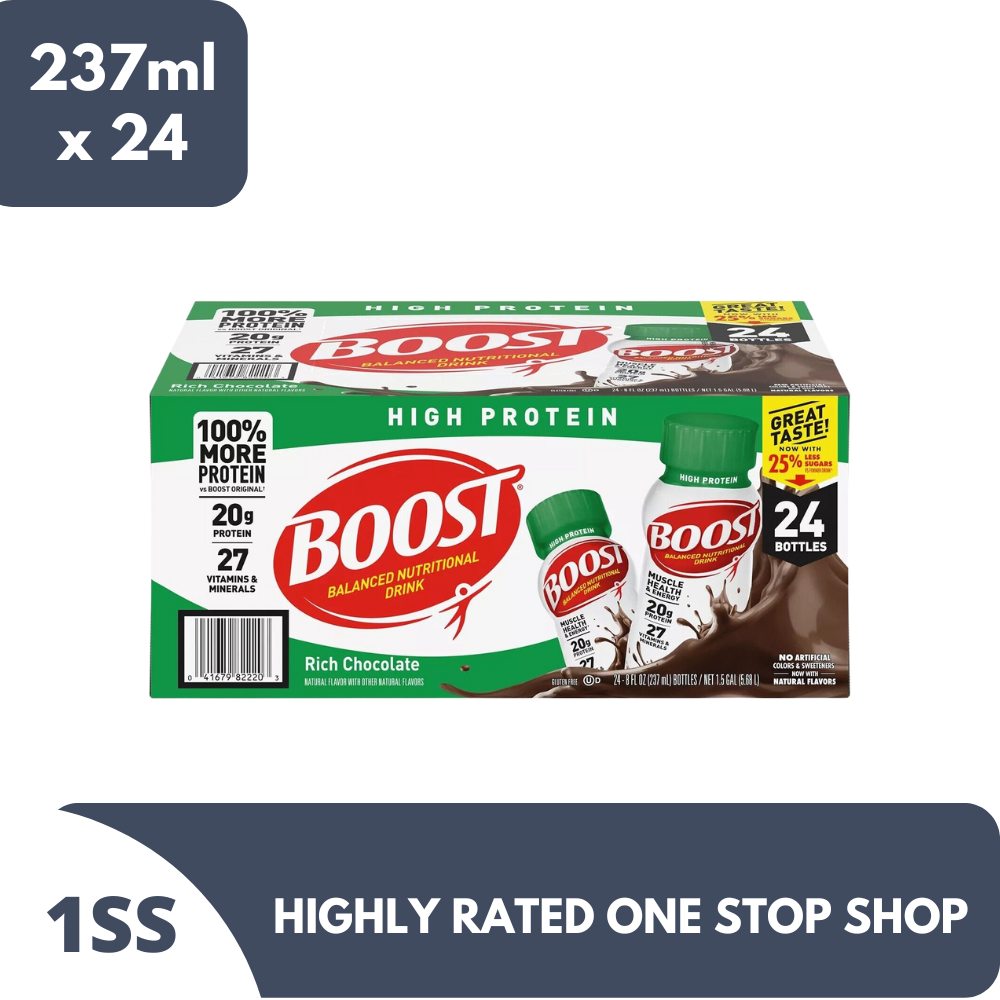 Boost High Protein Rich Chocolate Drink 237ml x 24 | Lazada PH