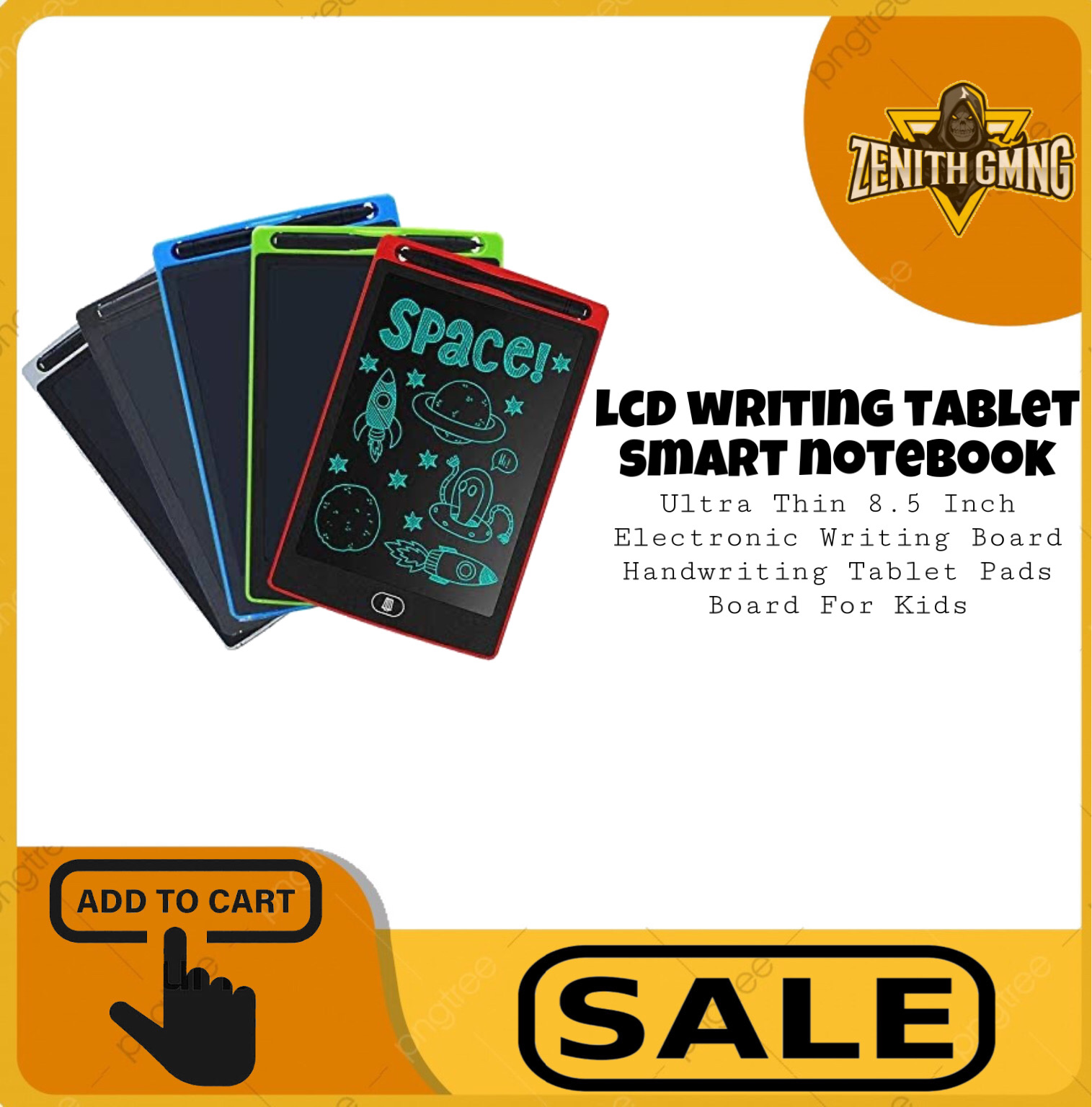 Ultra Thin 8.5 inch LCD Writing Tablet Smart Notebook One Button Erase ...