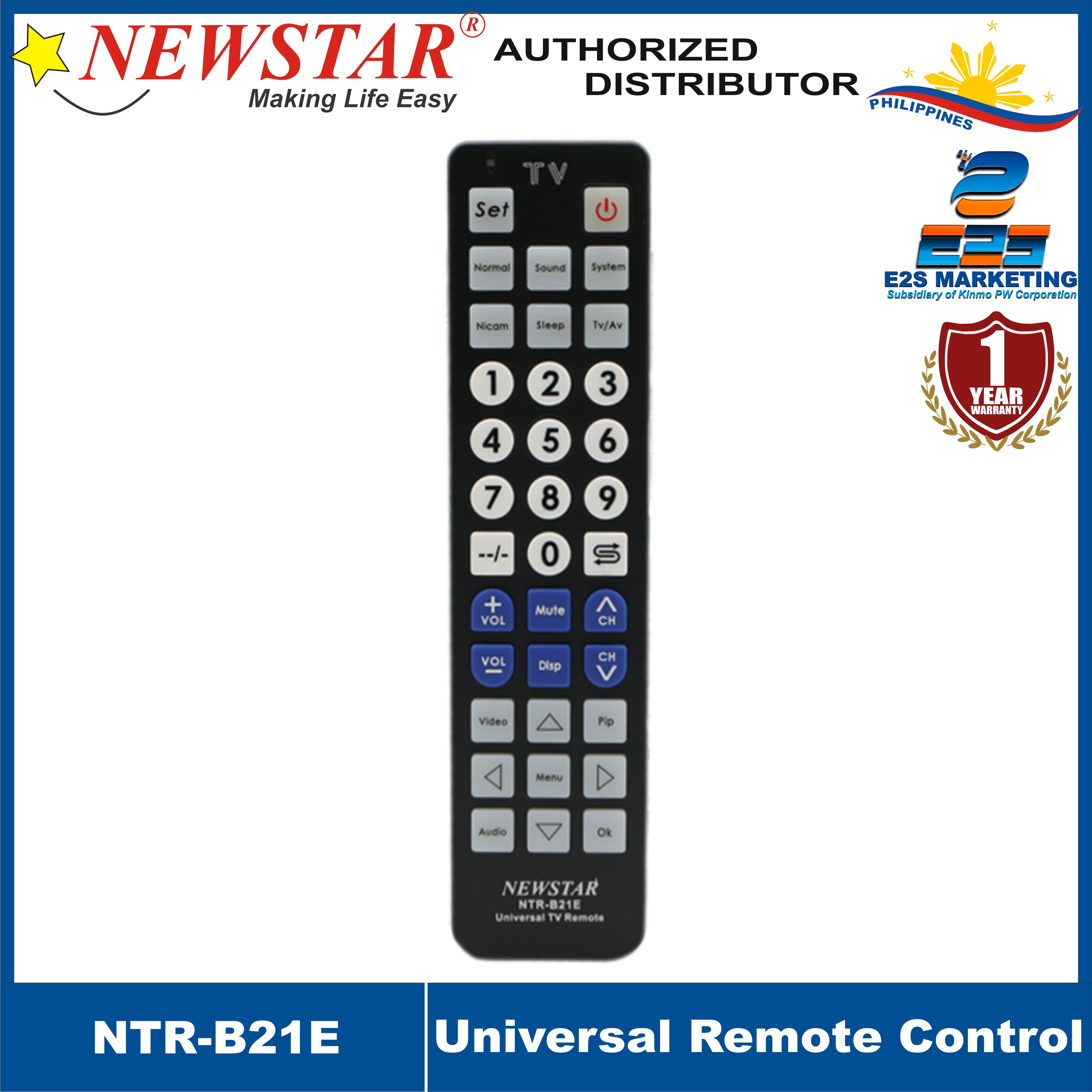 Newstar Universal Remote NTR-B21E | Lazada PH