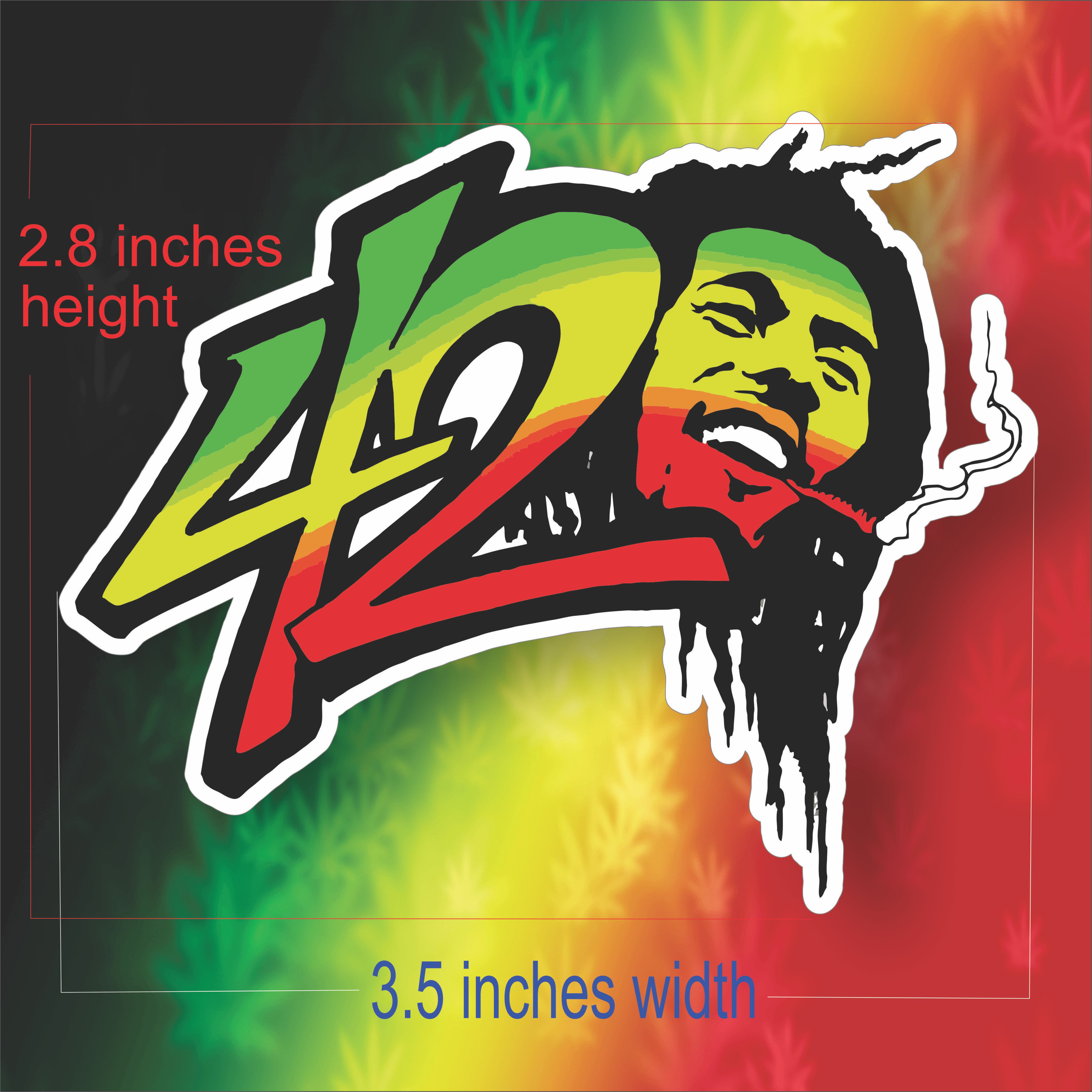 BOB MARLEY STICKER RASTA COLOR DESIGN | Lazada PH