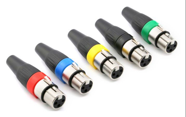 can jack xlr female 5 colors high quality four core professional ...