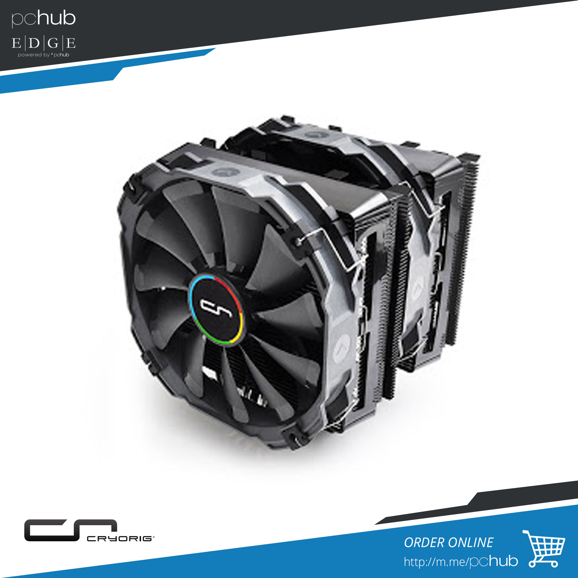 Cryorig R1 Ultimate Air Cooler, Dual Tower heatsink, Single XF140 fan ...